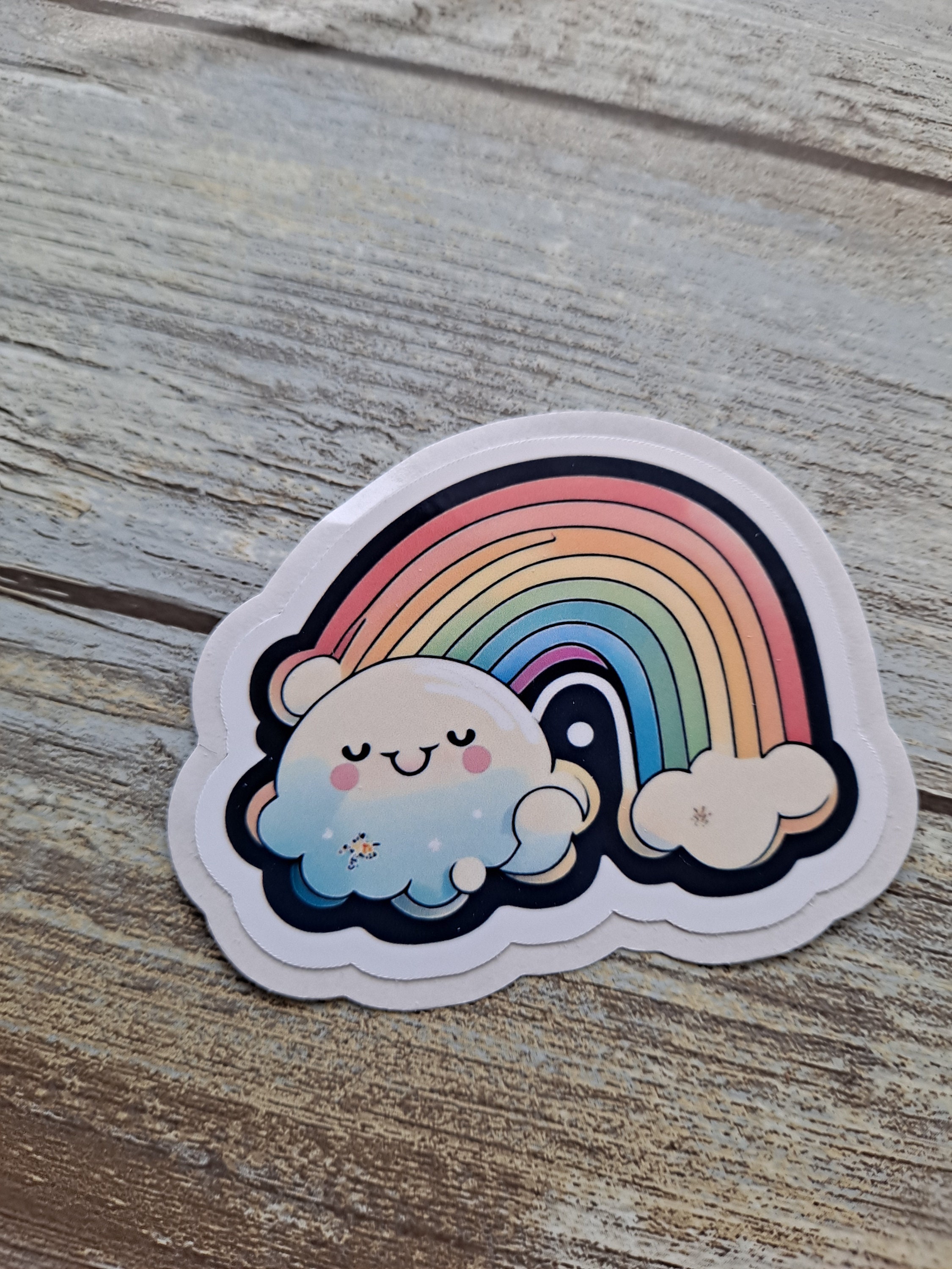 2 Inch Happy Rainbow Sticker Pack 1 Water Resistant - Etsy Canada