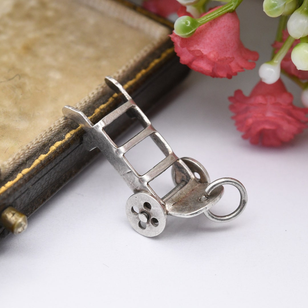 Vintage Trolley With Moving Wheels Charm Pendant 1949 Articulated ...