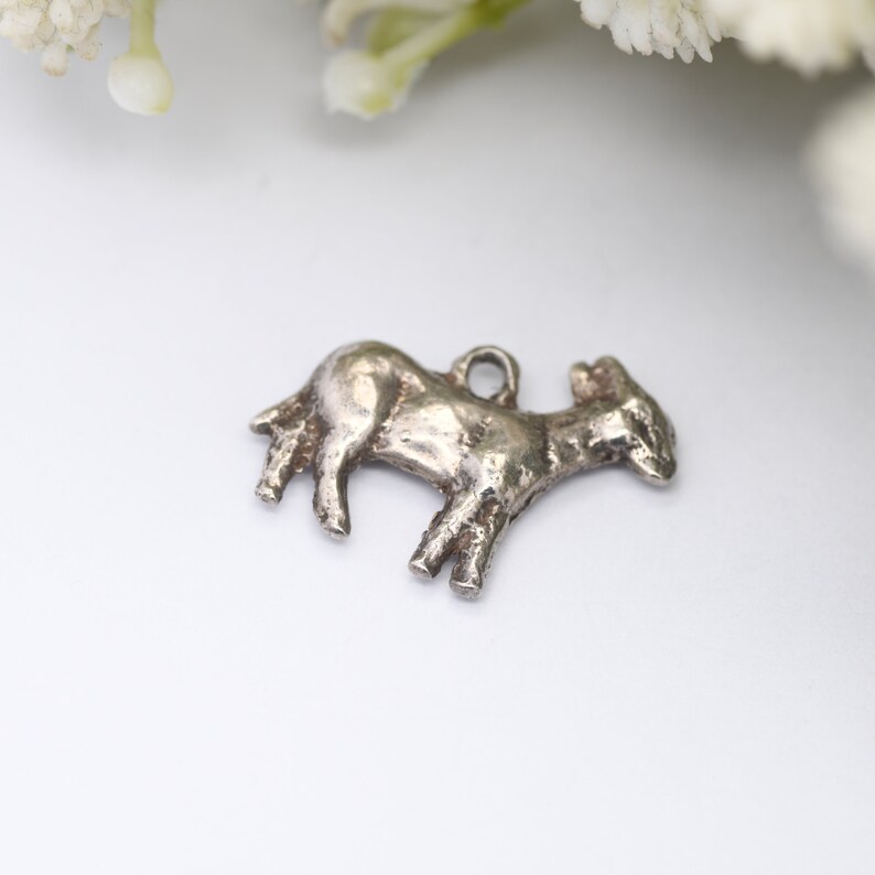 Vintage Donkey Charm Pendant - Cute Animal Necklace | 925 Sterling ...