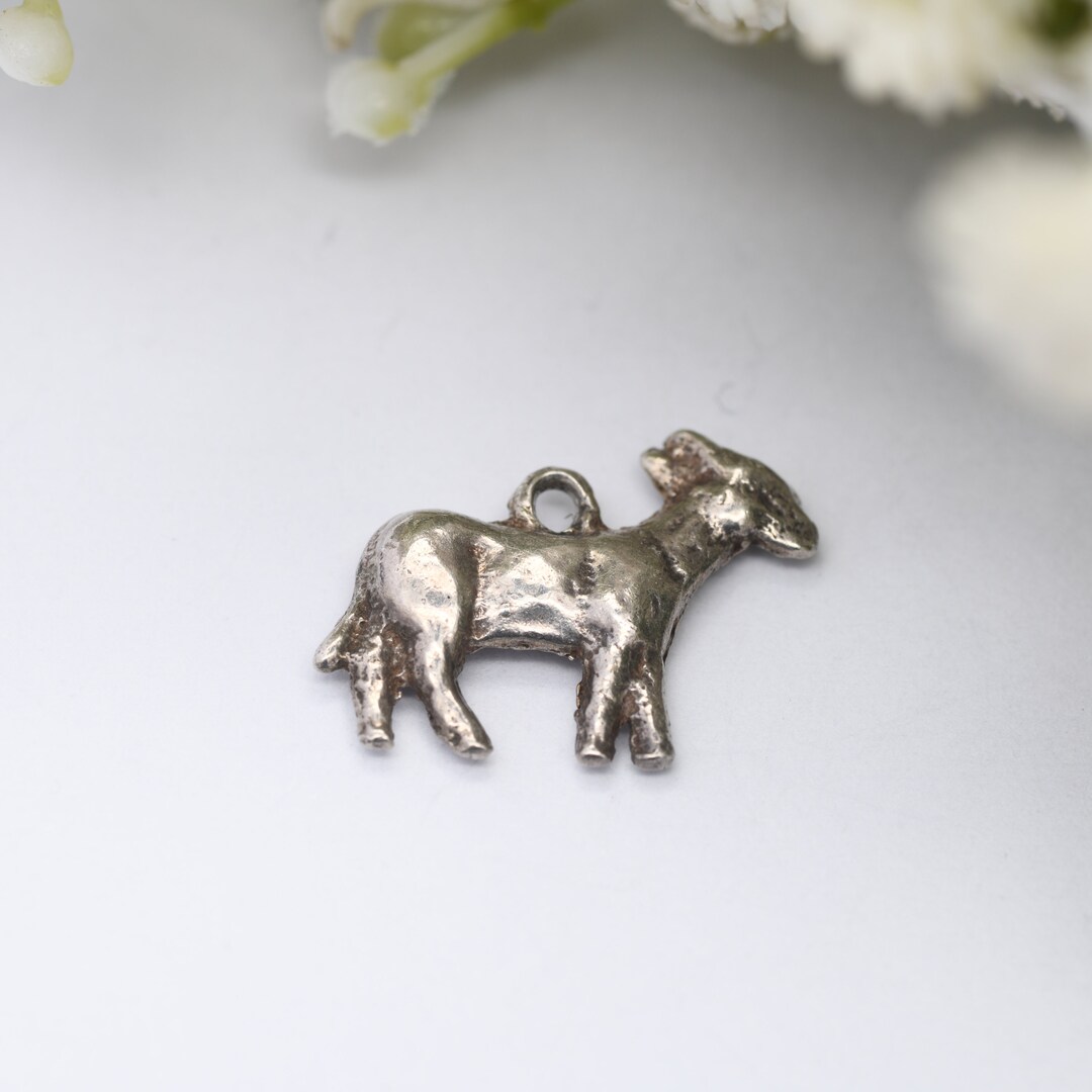Vintage Donkey Charm Pendant - Cute Animal Necklace | 925 Sterling ...