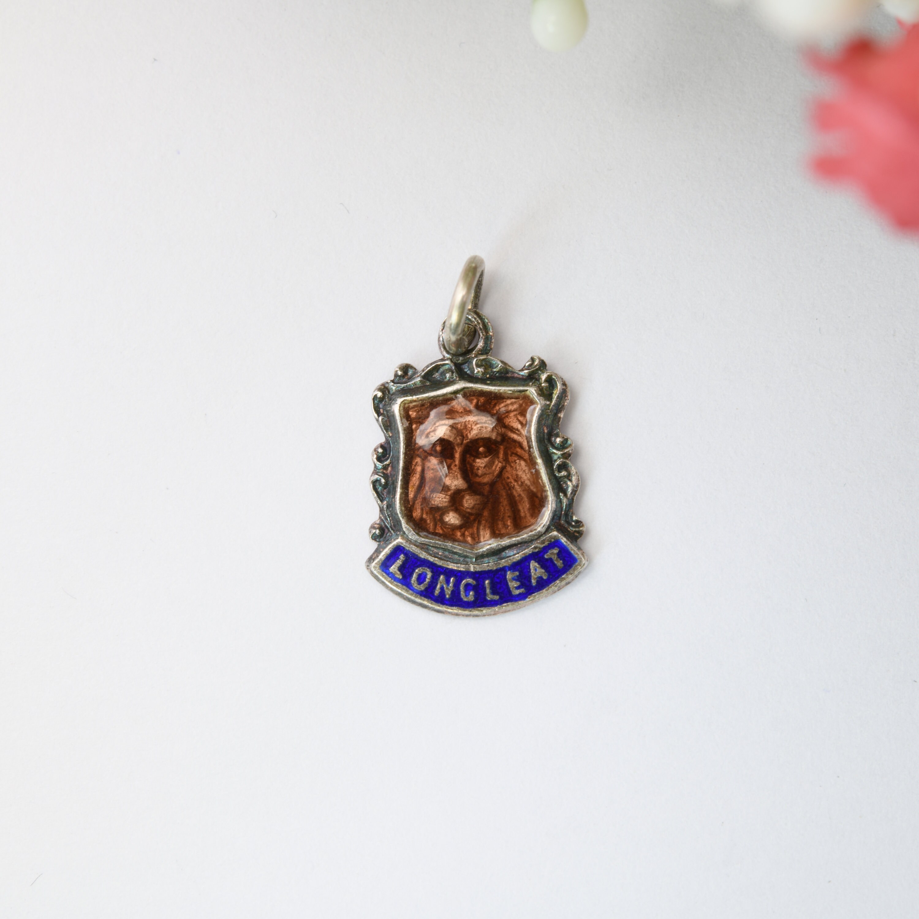 Vintage Longleat Safari Park Souvenir Travel Charm Embossed Lion Flag ...