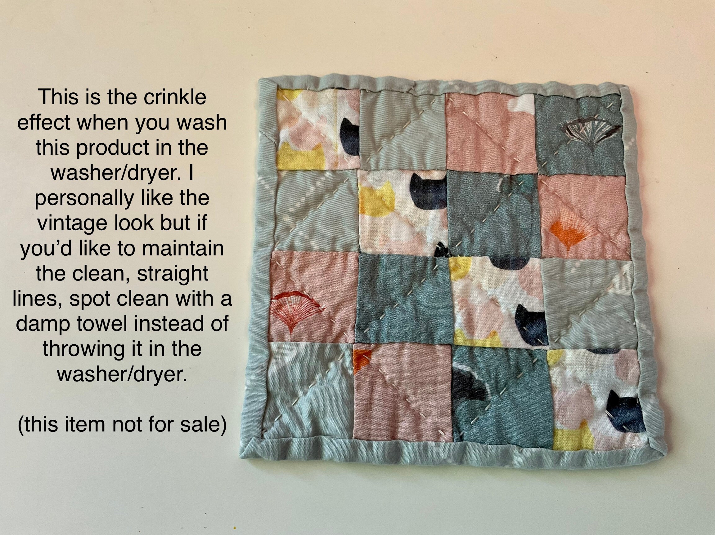 Hand Quilted Pinwheel Place Mat - Pot Holder - Wall Hanging - Yellow ...