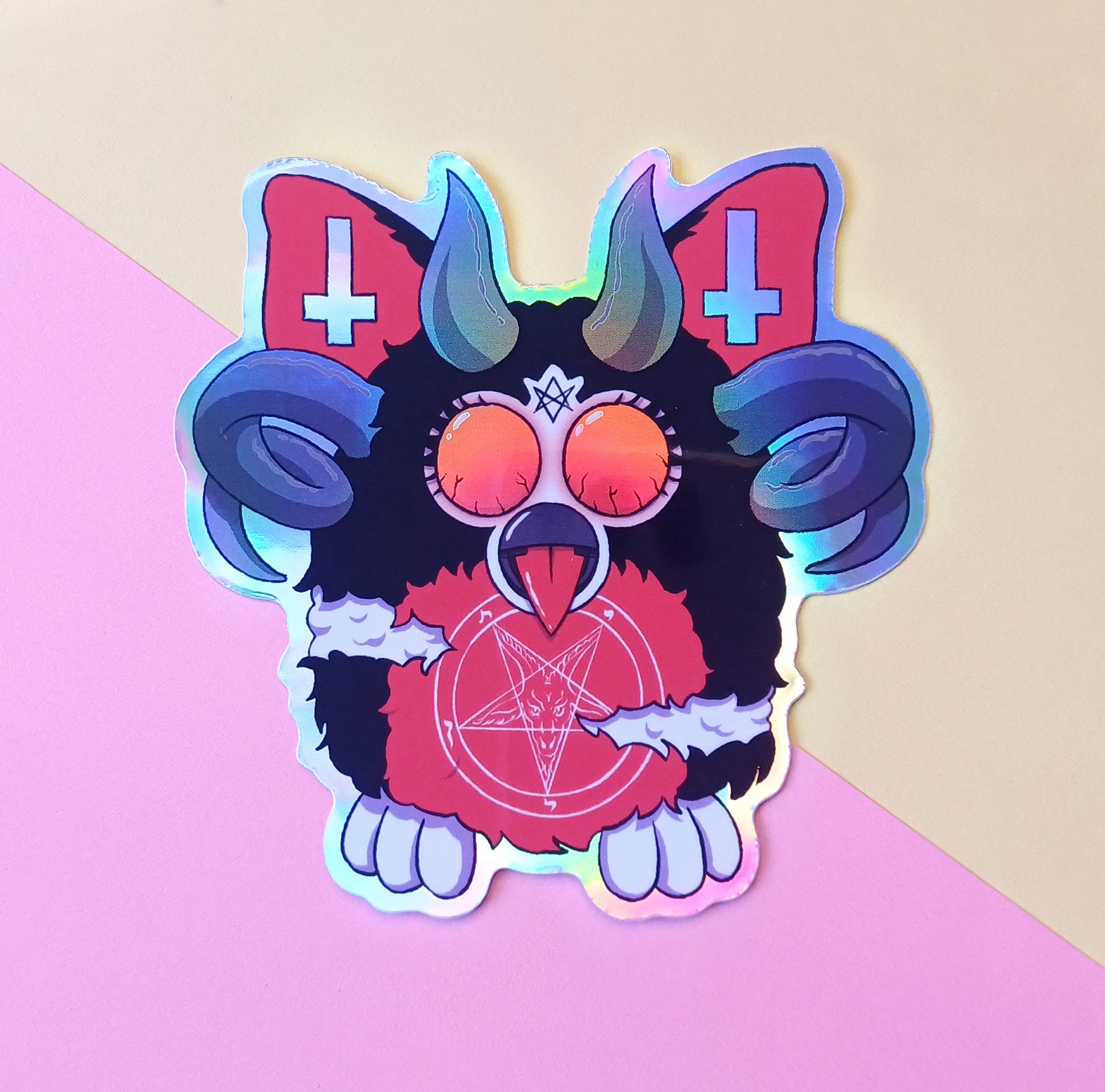 Furbies Sticker | Satanic Furby | Girly Furby | Bimbocore | Barbiecore ...