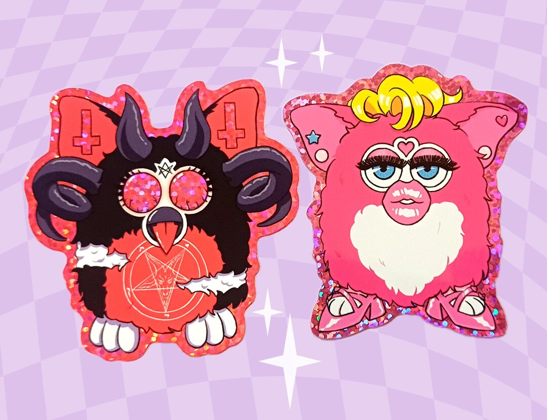 Furbies Sticker | Satanic Furby | Girly Furby | Bimbocore | Barbiecore ...