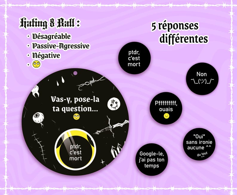 Porteclés inspirés des Magic 8 Ball | Voyance | Lire l'avenir ...