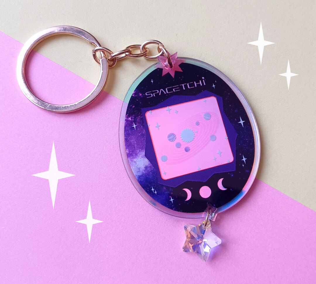 Tamagotchi Inspired Space Keyring Spacetchi Solar System Sun Moon - Etsy