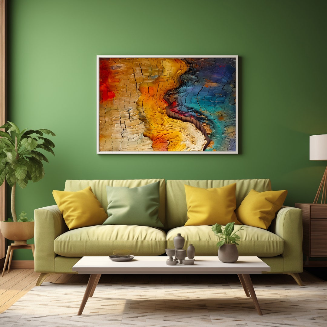 Abstract Art Wall Decor, (ISO A1-A4) Vibrant Colors, Textured Painting ...