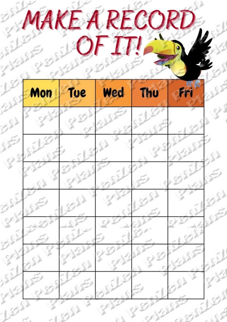 Single Page Tracker Printable Page Digital Template - Etsy