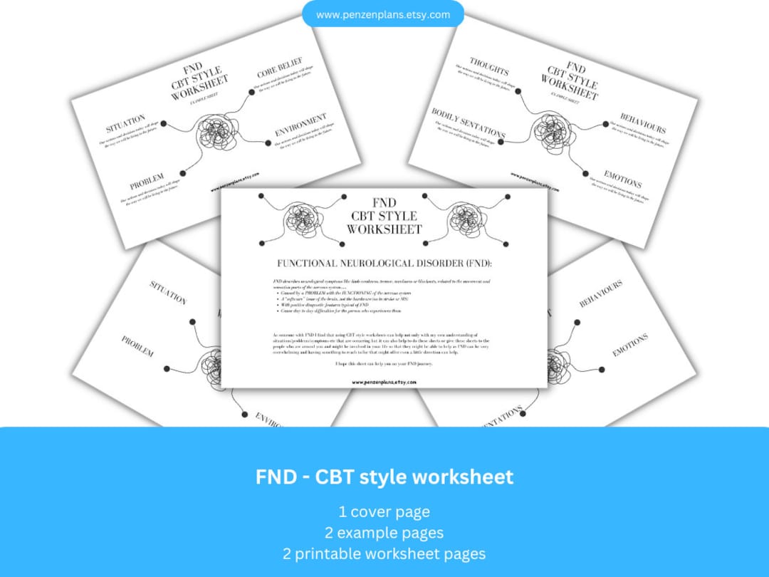 5 Page Mind Map Worksheet for FND, 5 Printable Pages, Downloadable ...