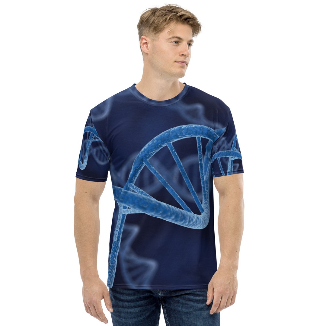 Men's Navy DNA Double Helix T-shirt - Etsy