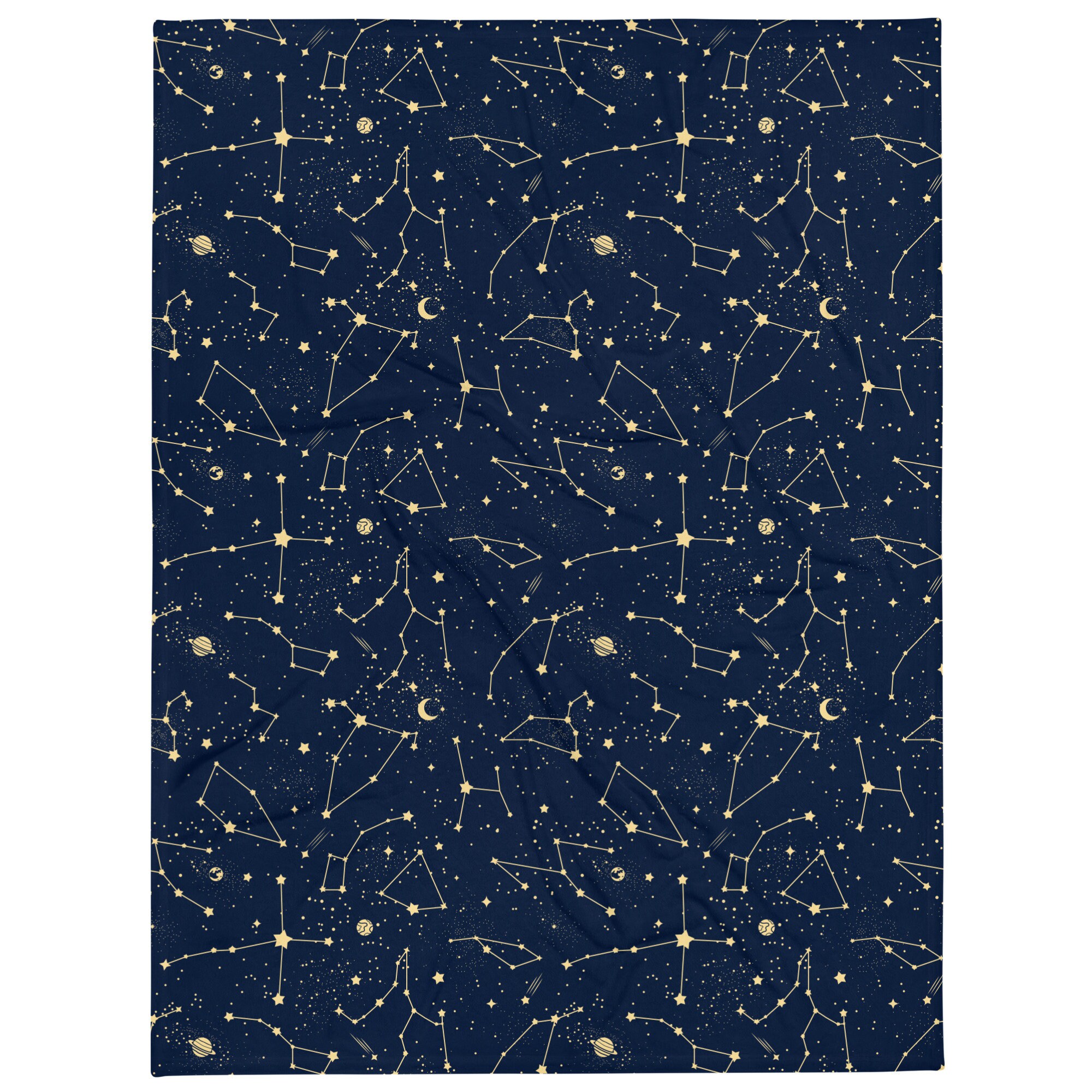 Star Constellations Space Print Fleece Throw Blanket - Etsy