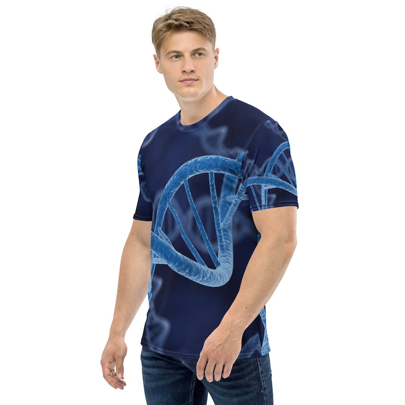 Men's Navy DNA Double Helix T-shirt - Etsy