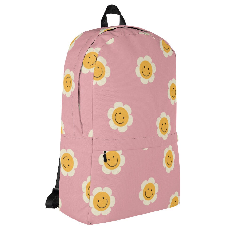 Backpack Pink Smiley Faces Medium Sized - Etsy