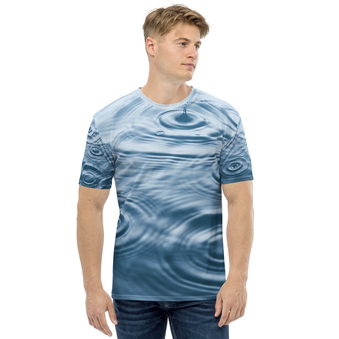 Men's Blue Water Stretch T-shirt - Etsy