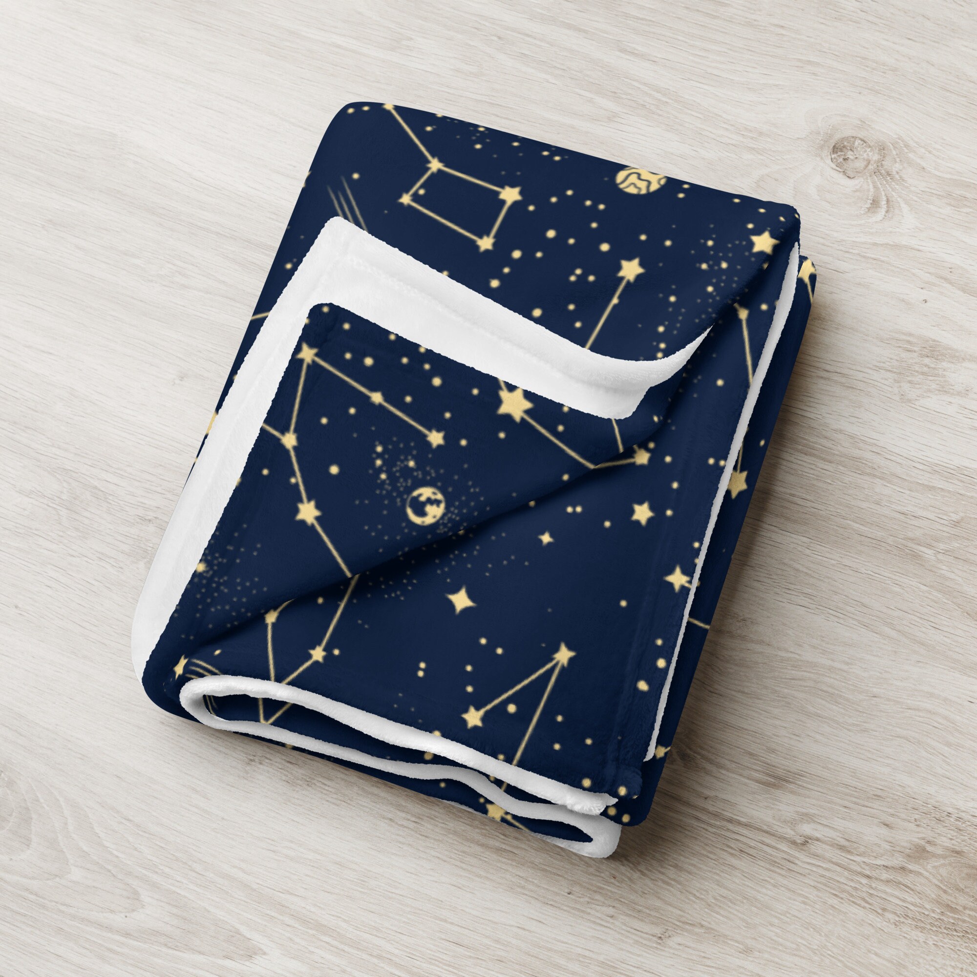 Star Constellations Space Print Fleece Throw Blanket - Etsy
