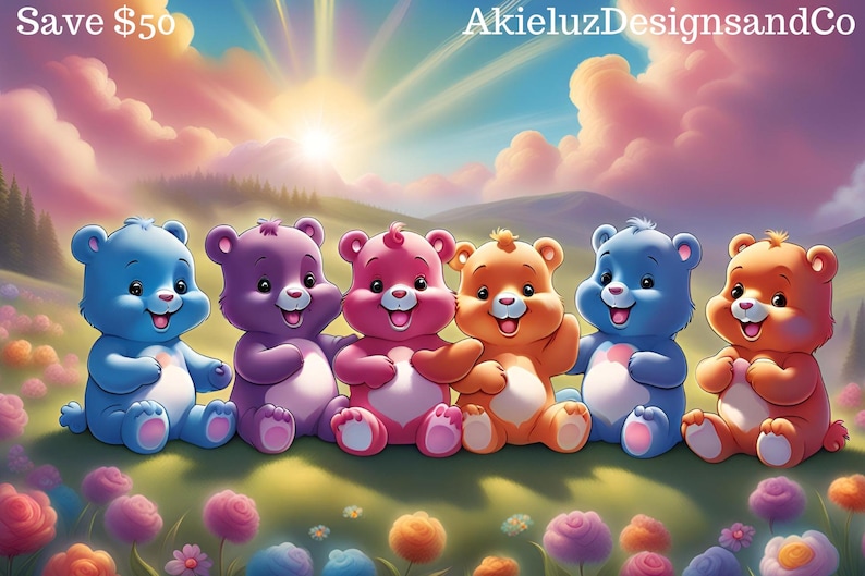 Adorable and Vibrant Care Bears Quest // Scratch off Savings Challenge ...