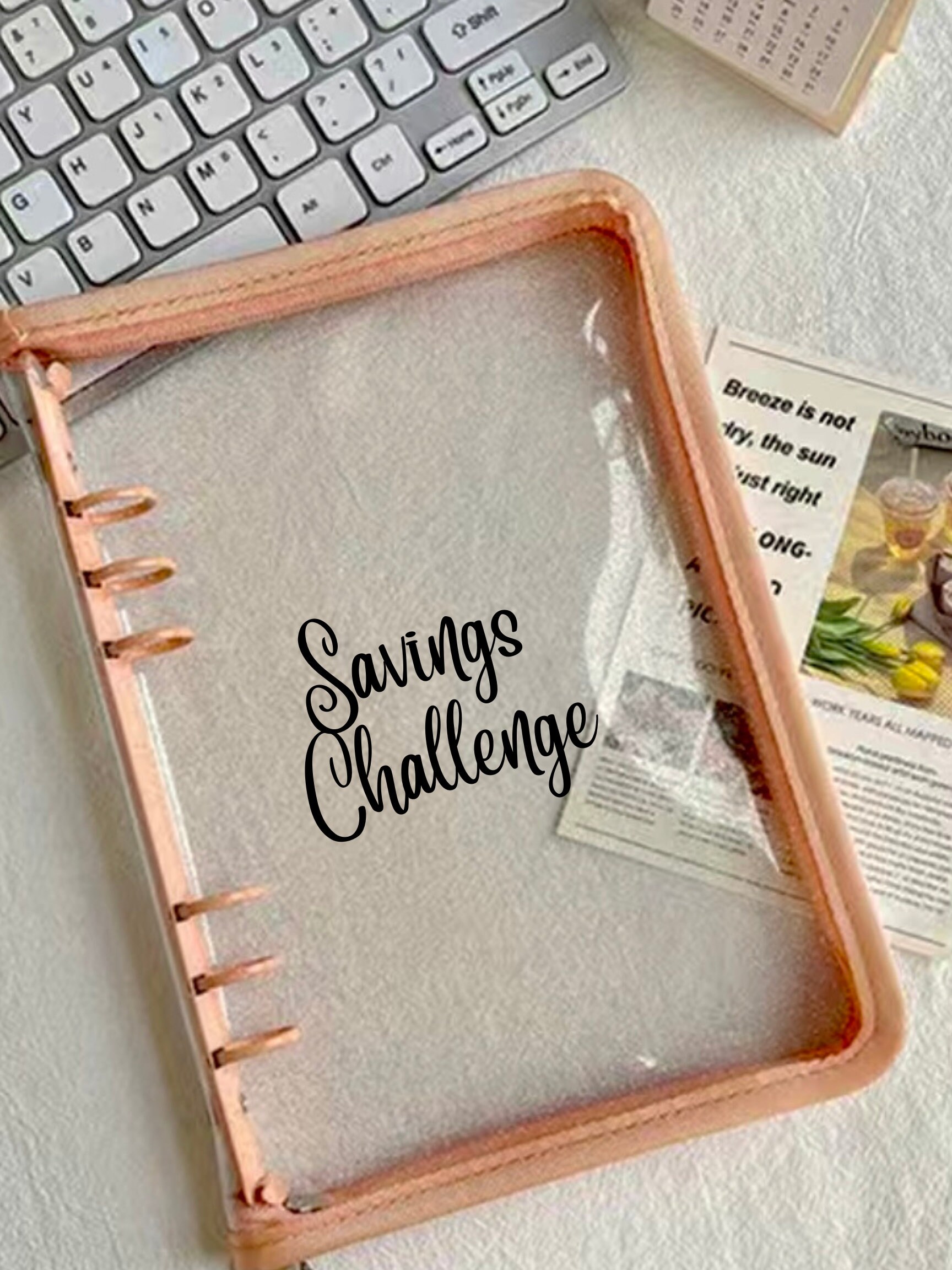 A6 Cream Custom Zipper Binder Cash Budgeting Binder Cash Envelopes ...