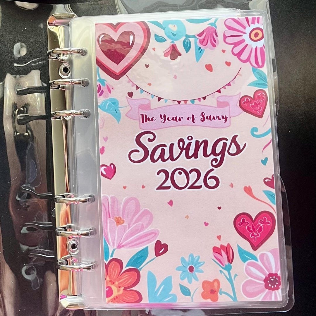 2026 the Year of Savvy Savings Book // Monthly Savings Book ...