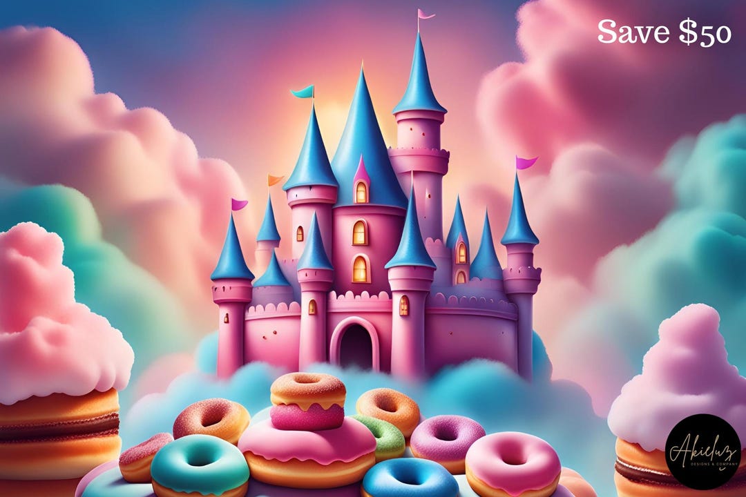 Donut Castle Vs Cotton Candy: Scratch off Savings Challenge - Etsy