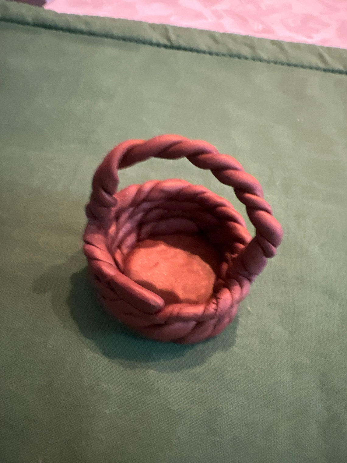 Polymer Clay Easter Basket With Eggs - Etsy