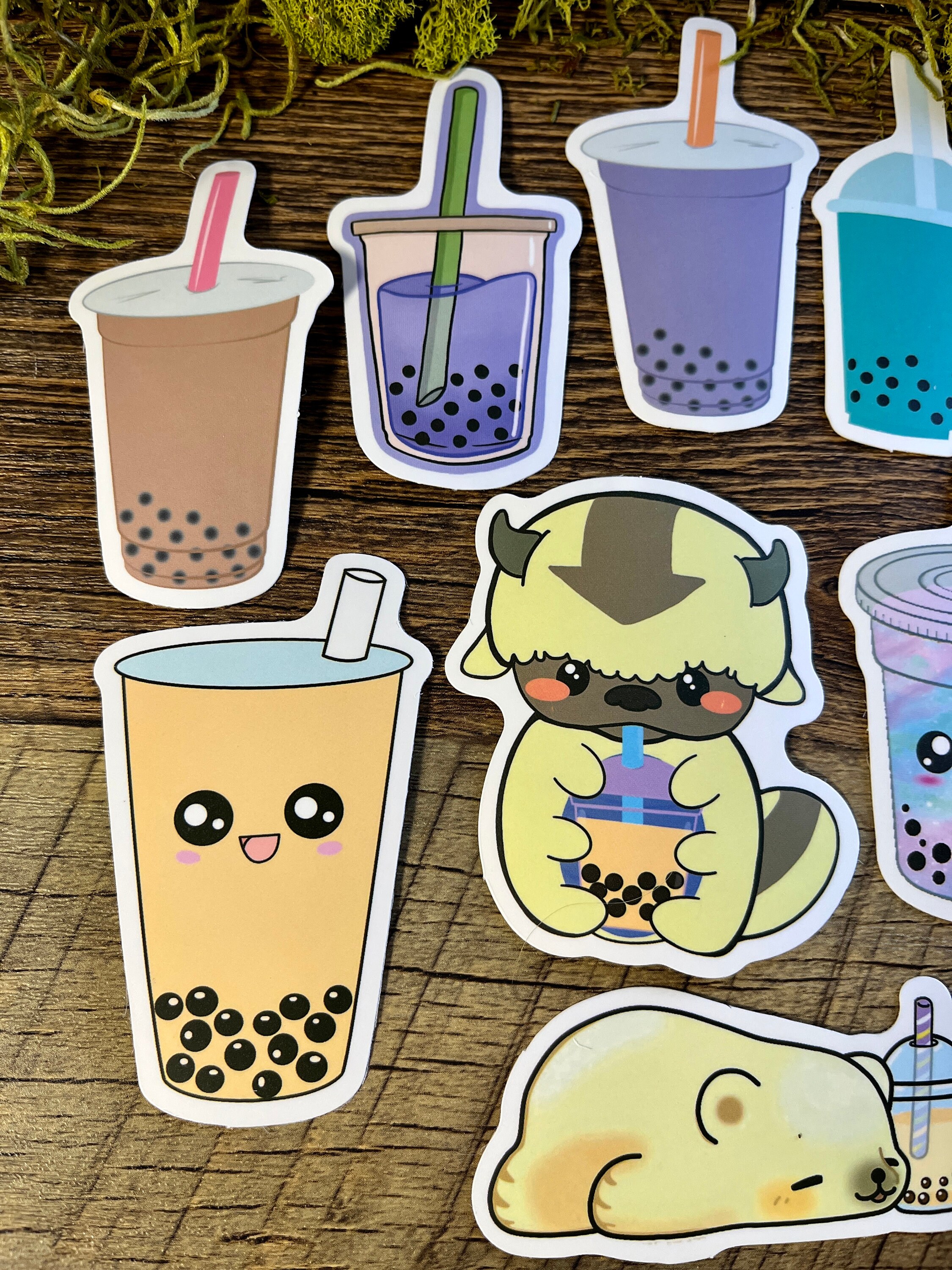 Cute Pets & Boba Sticker Pack / Die-cut Matte Stickers / Colorful ...