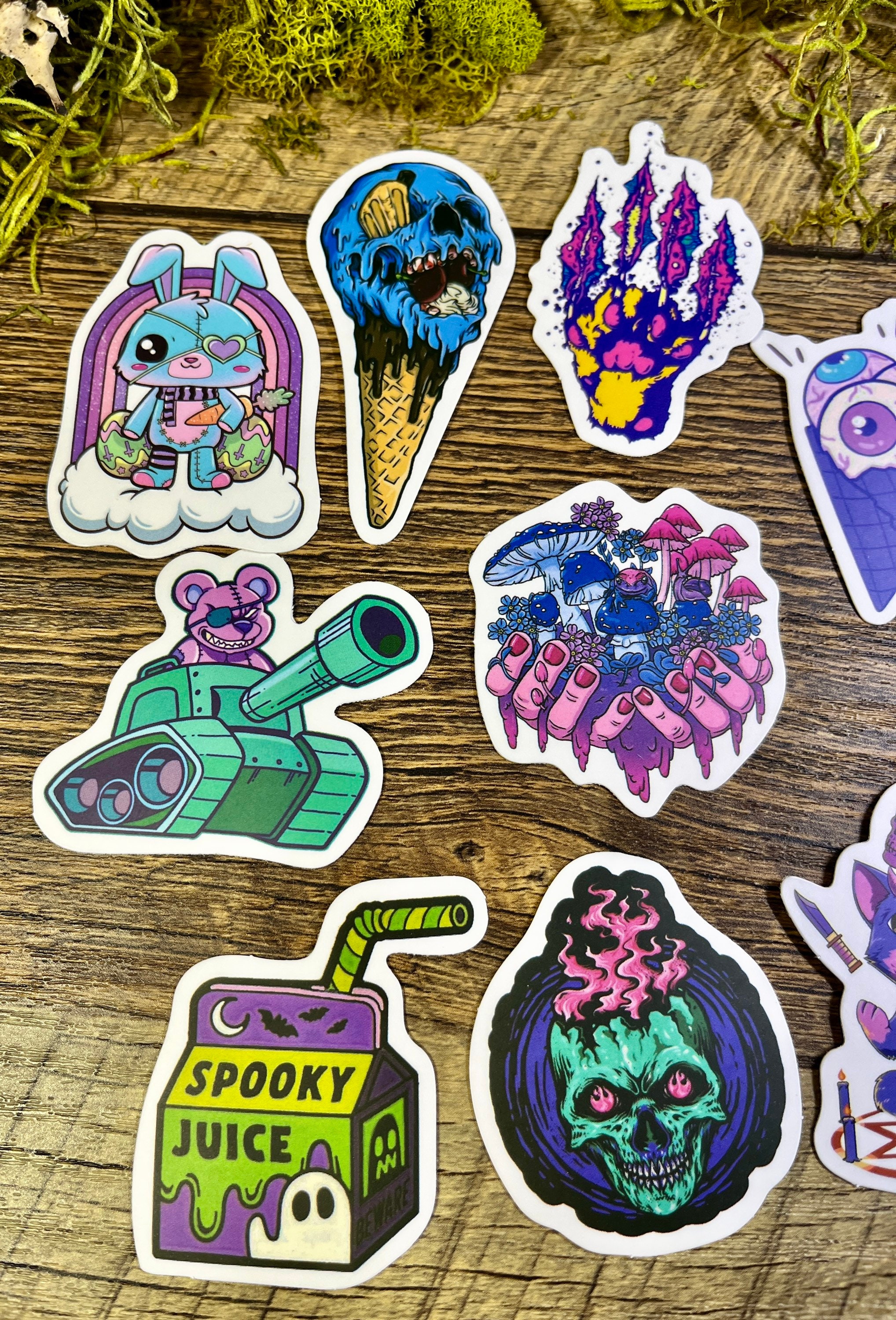Cute Horror Kawaii Stickers / Die-cut Stickers / Colorful Quality ...