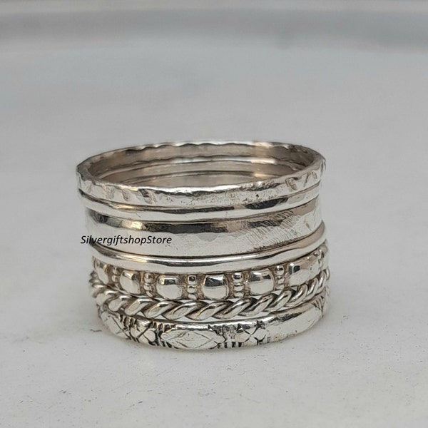 Silver Stacking Ring - Etsy