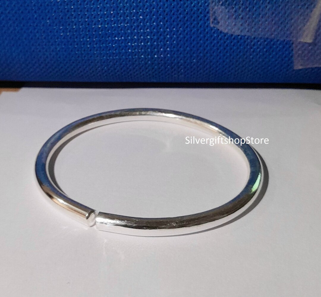 Solid 925 Sterling Silver Fashionable Bangle /bracelet for Men's, Kara or Kada or Bracelet ...