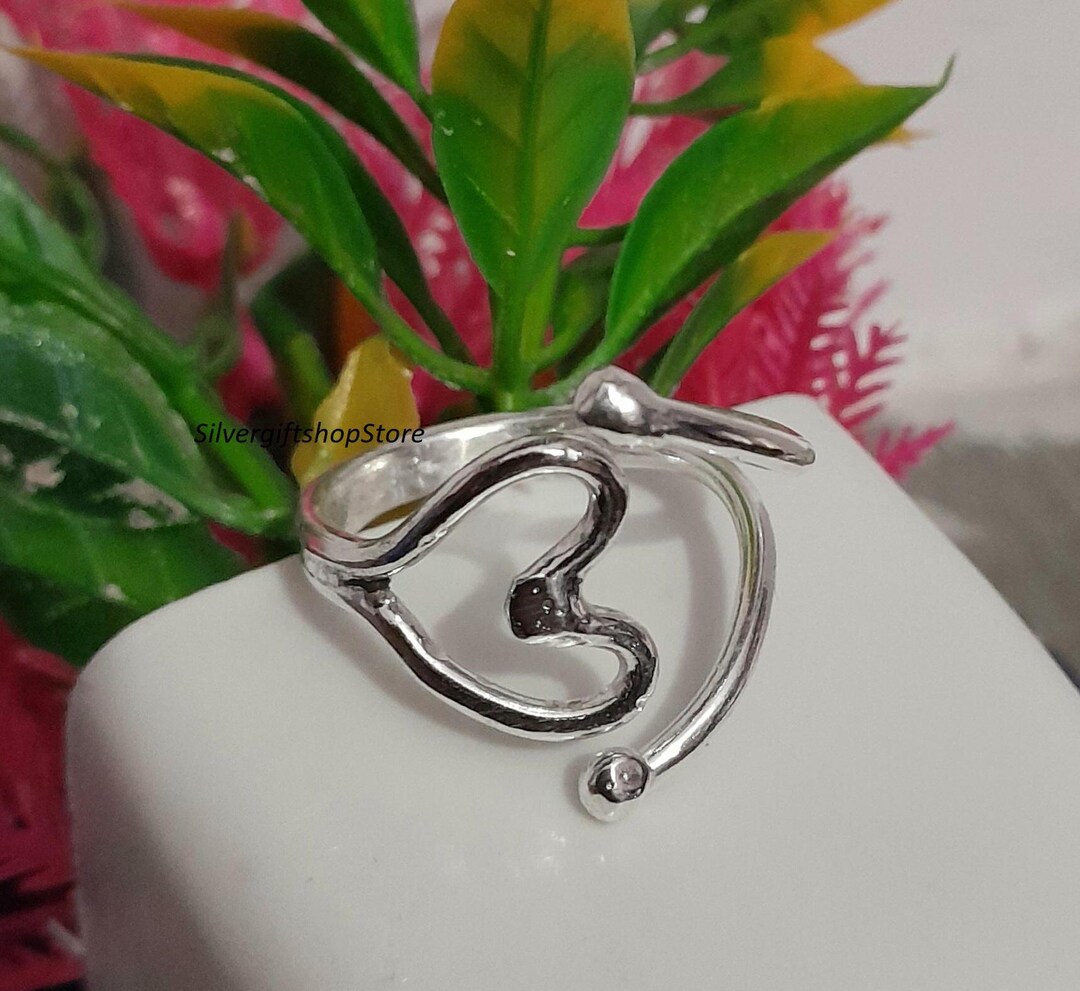Heart Trigger Splint Ring, 925 Silver Ring,finger Ring Splint ...
