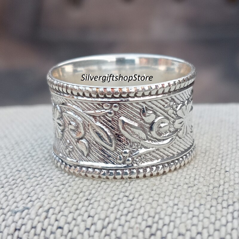 Wide Band Ring - Etsy