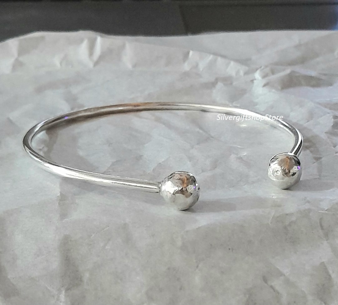 925 Sterling Silver Torque Cuff Bangle / Torque Bracelet,5 Mm Thickness ...