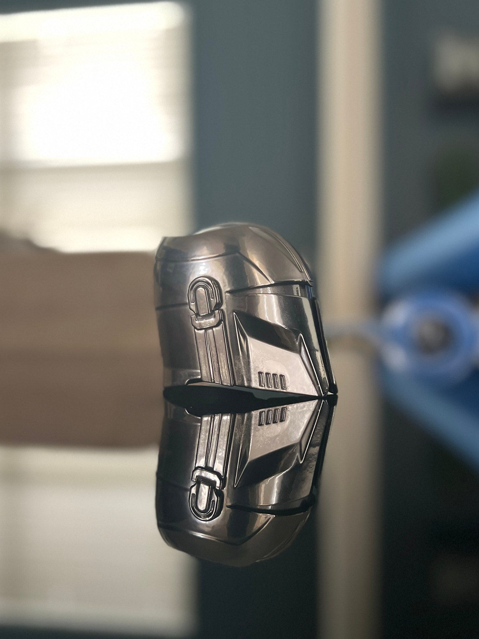 Mini Mandalorian Knight Helmet Beskar/chrome Visor Mando Scifi ...