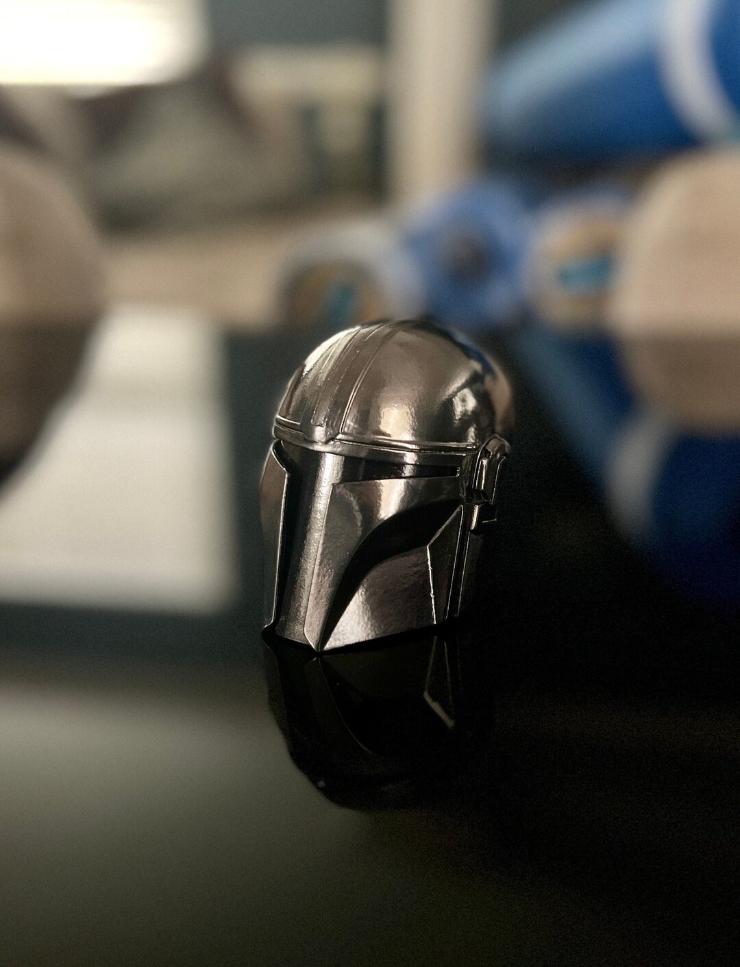 Mini Mandalorian Helmet Mando Scifi Collectible 3D Printed Hand Painted ...