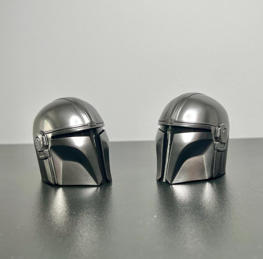 Mini Mandalorian Helmet Set | Mando Scifi Collectible | 3D Printed Hand ...