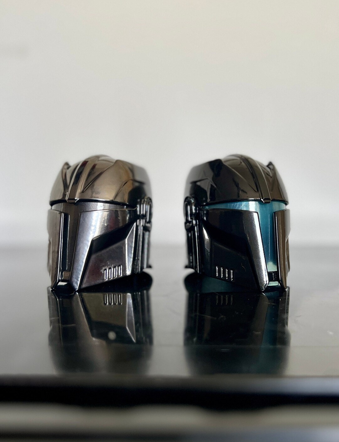 Mini Mandalorian Knight Helmet Set Beskar/black Mando Scifi Collectible ...