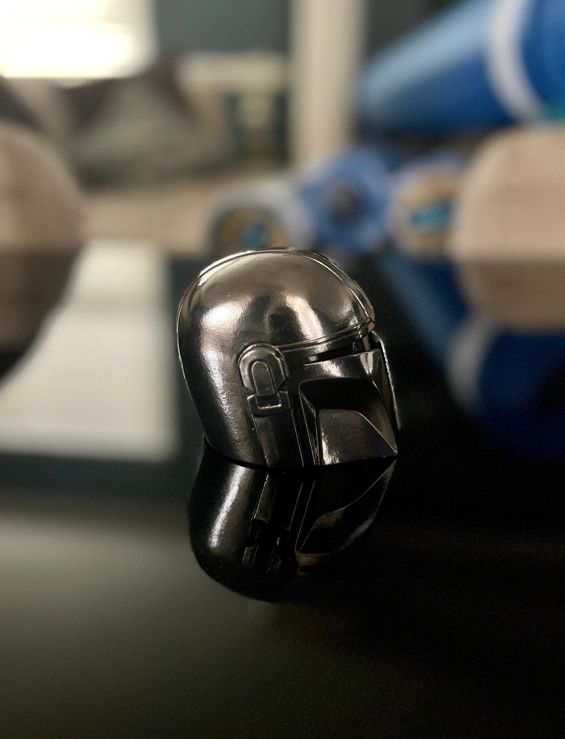 Mini Mandalorian Helmet Mando Scifi Collectible 3D Printed Hand Painted ...