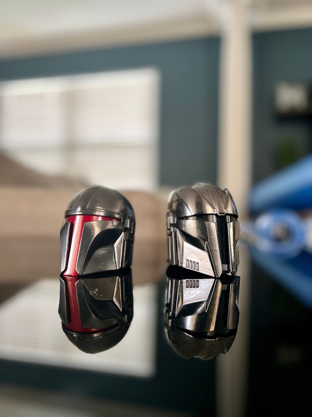 Mini Mandalorian Helmet Set | Din Djarin/mando Knight Red Blk Visor ...