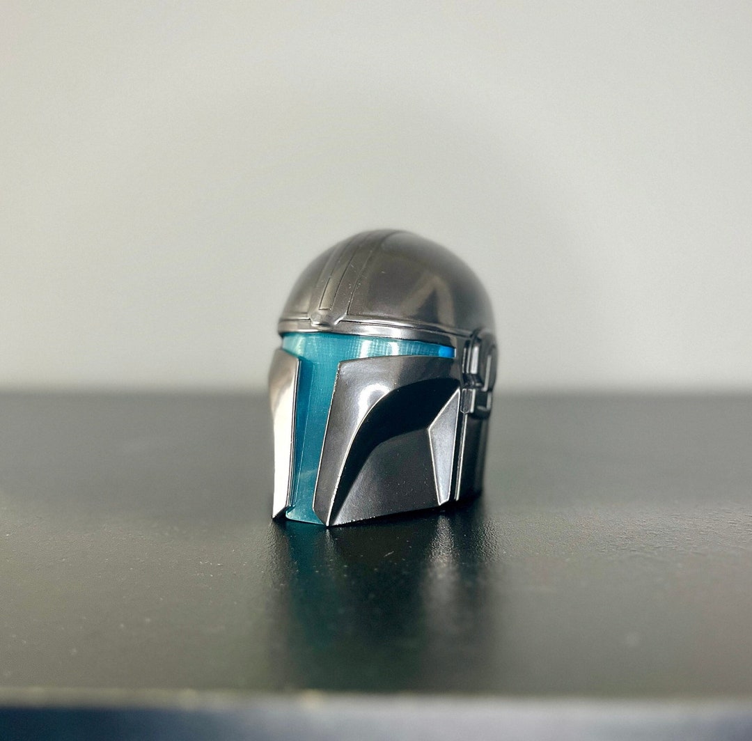 Mini Mandalorian Helmet | Din Djarin | Beskar/blue Visor | Mando Scifi ...