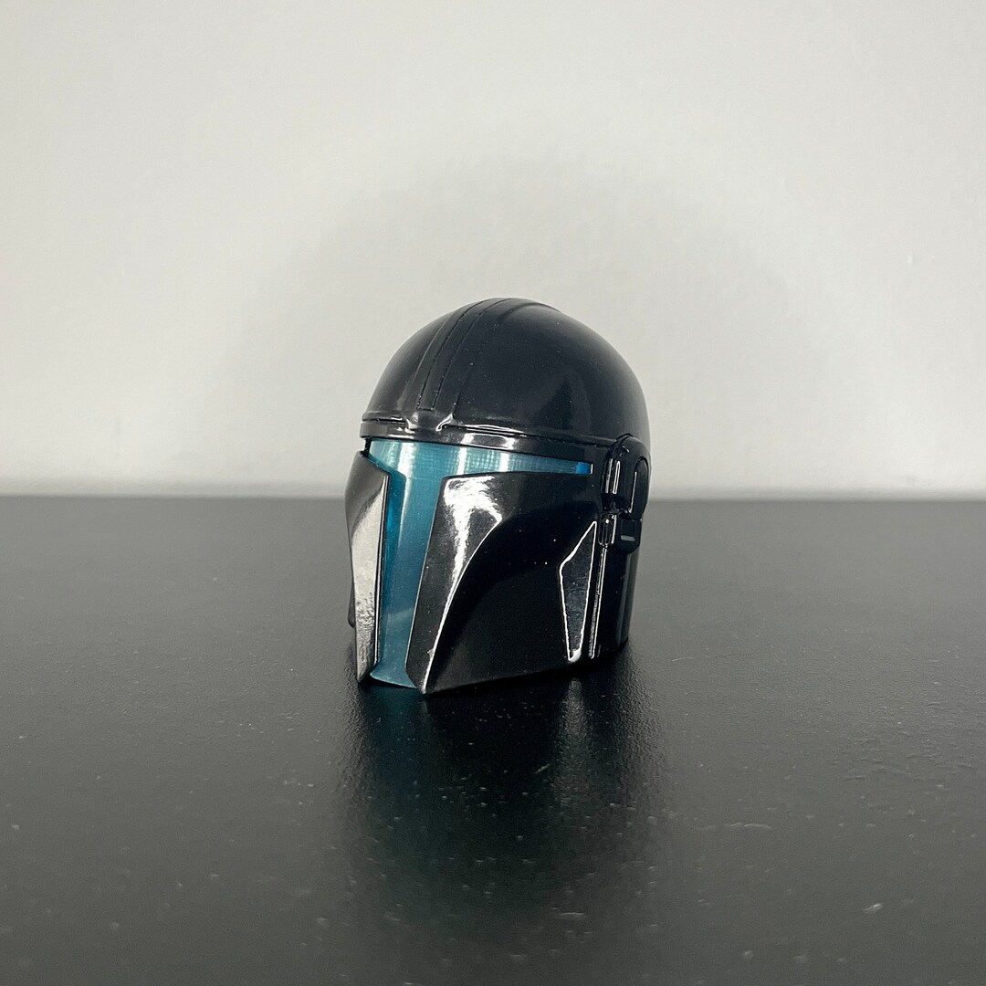Mini Mandalorian Helmet Din Djarin Black/blue Visor Mando Scifi ...