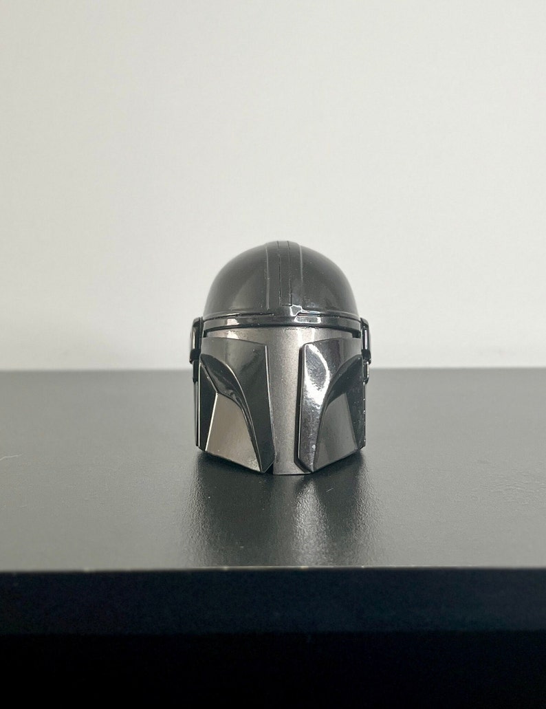 Mini Mandalorian Helmet Din Djarin Black/chrome Visor Mando Scifi ...