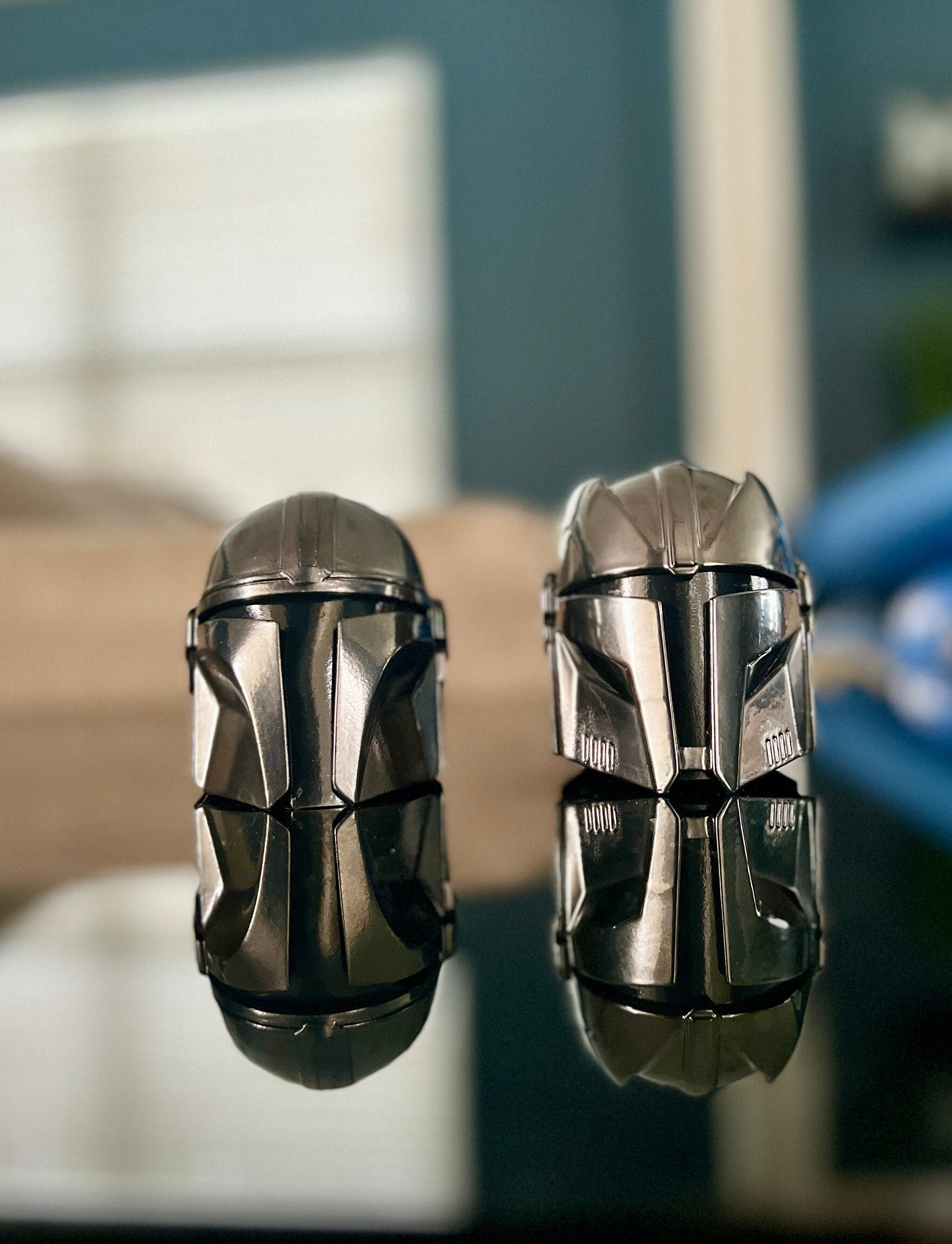 Mini Mandalorian Helmet Set Din Jarin/mando Knight Beskar - Etsy