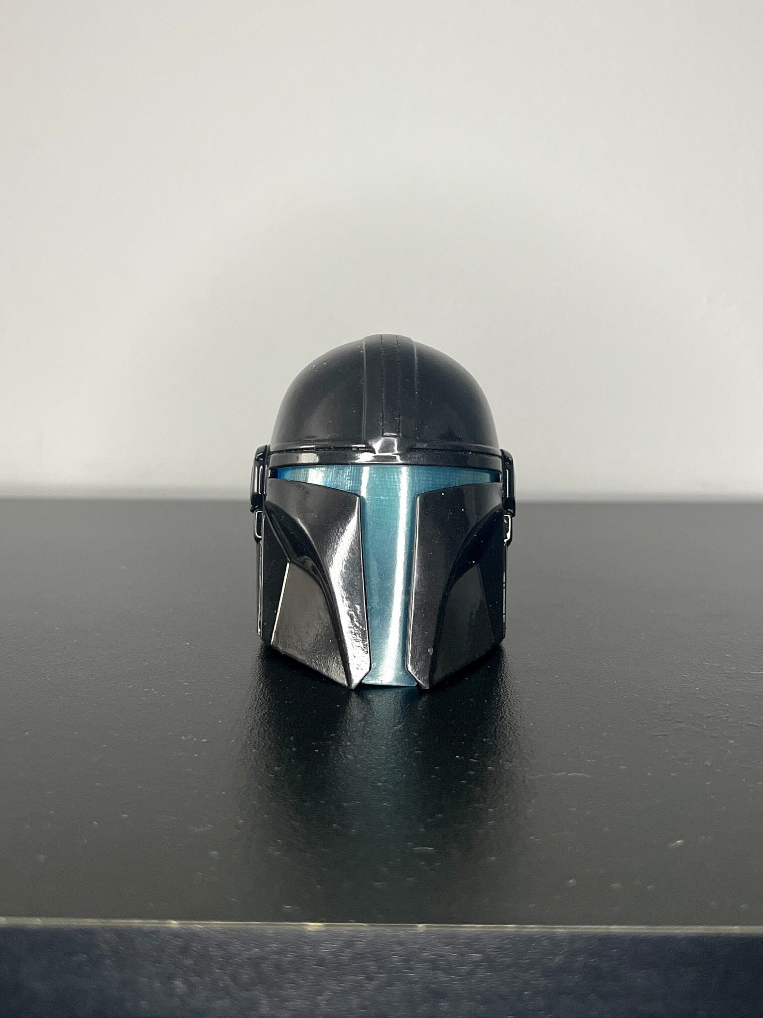 Mini Mandalorian Helmet Din Djarin Black/blue Visor Mando Scifi ...