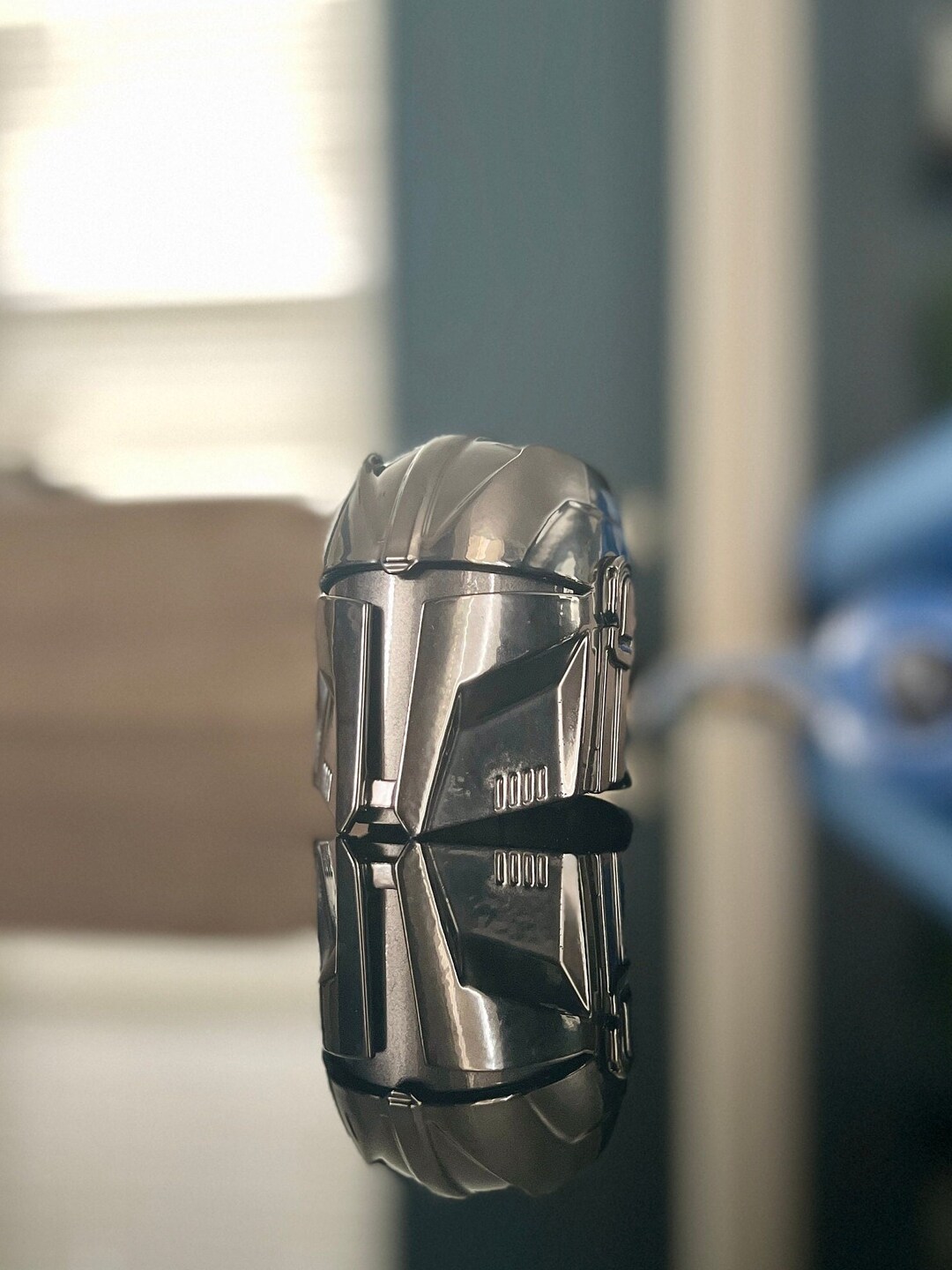 Mini Mandalorian Knight Helmet Beskar/chrome Visor Mando Scifi ...