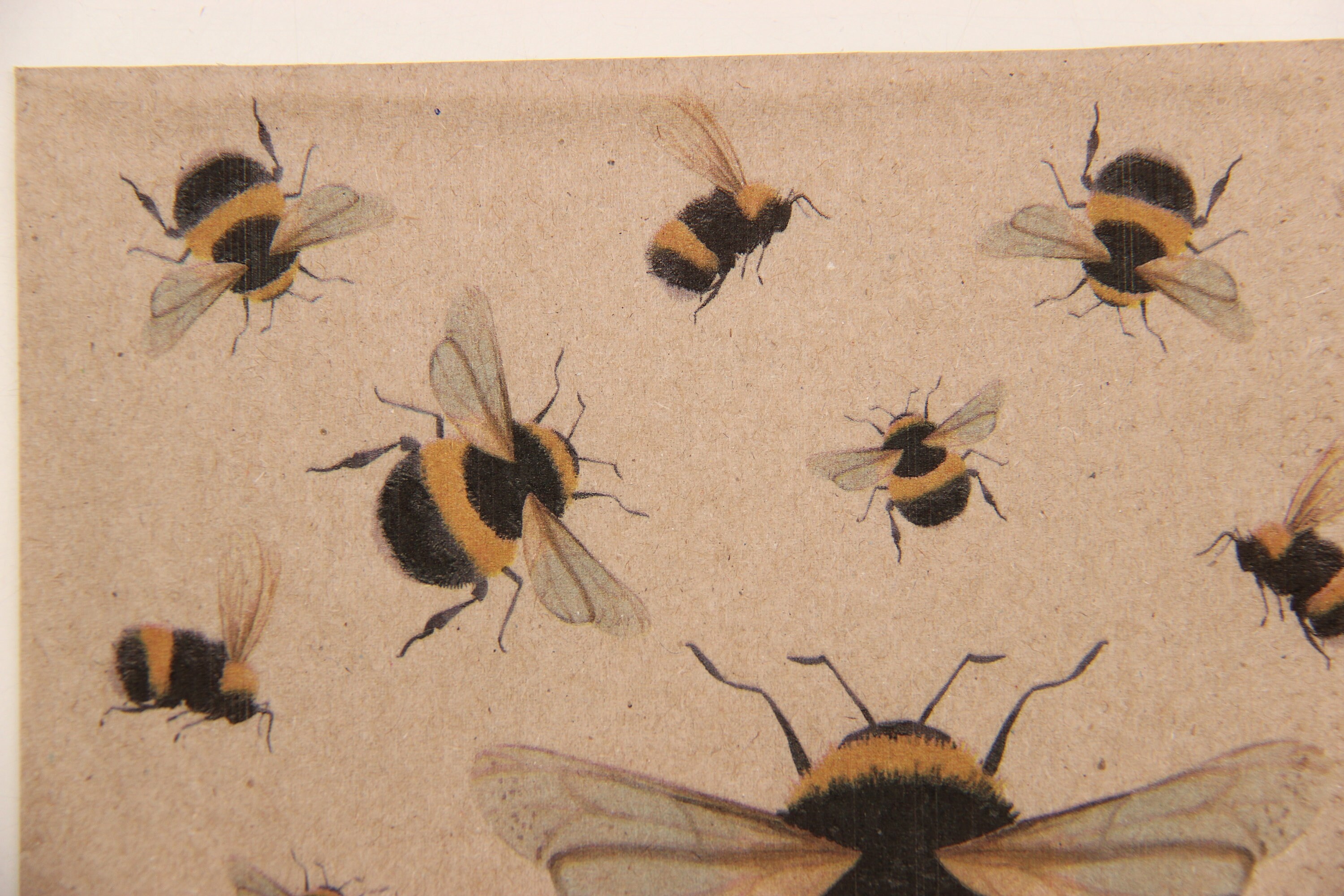 2 or 4 Pcs Paper Napkins for Decoupage, Bumblebees Pattern on 100% ...