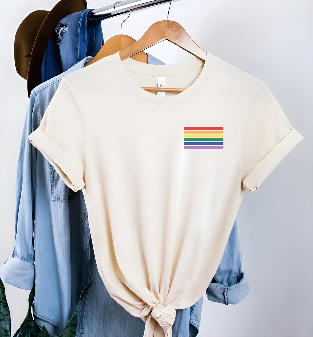 LGBTQ Shirt Pride Flag Shirt Lgbt Flag Shirt Bisexual - Etsy