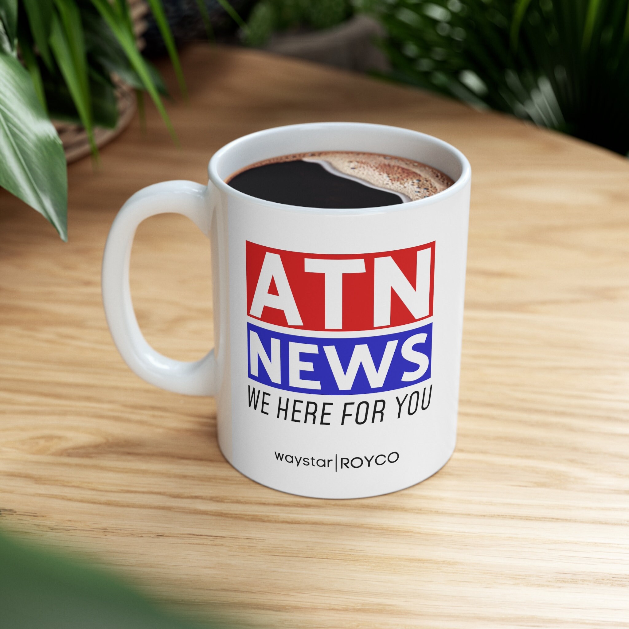 Succession ATN News Mug, ATN Mug, Waystar Royco Mug, We Here for You ...