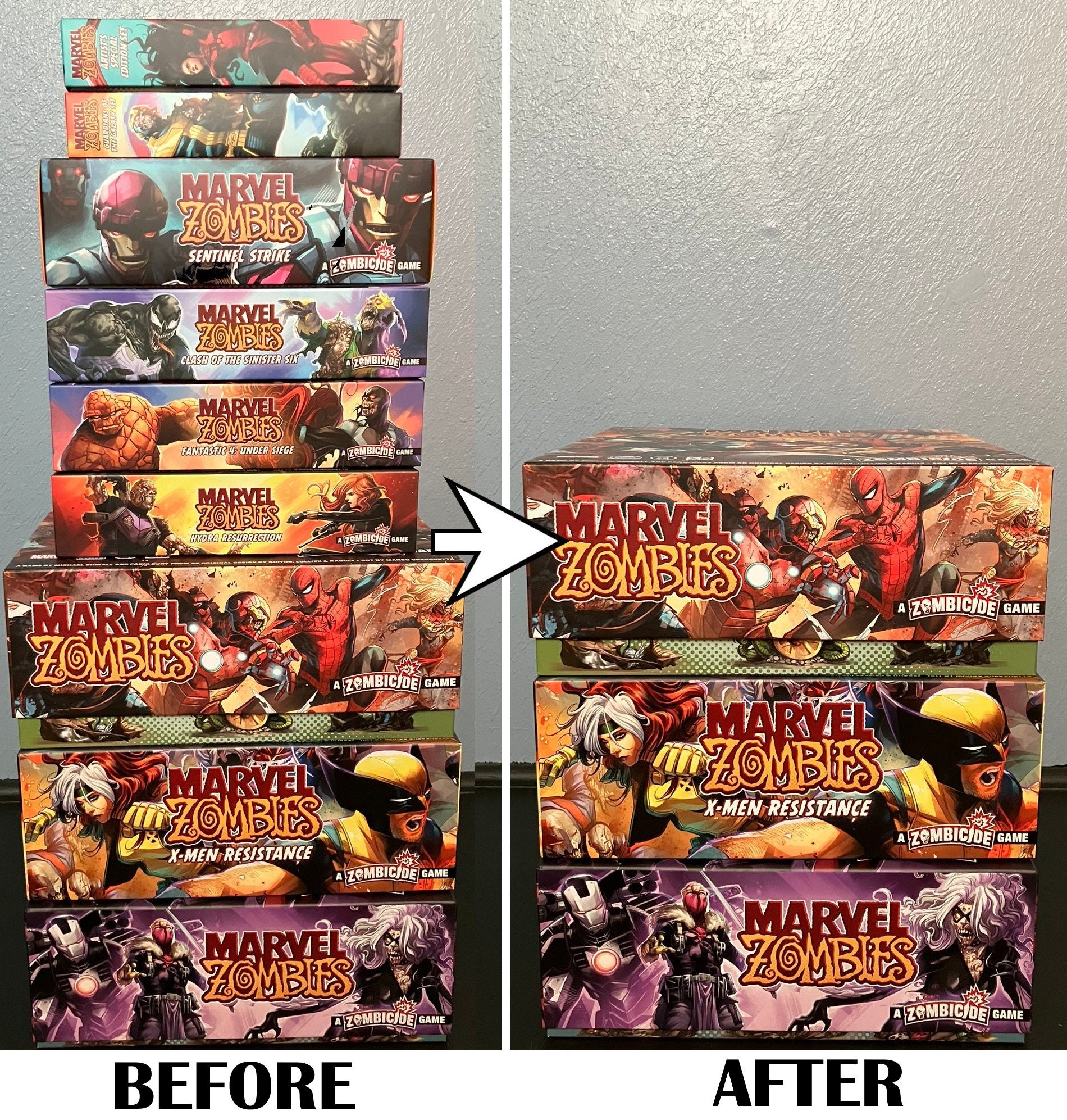 Marvel Zombies Fully 3D Printed Organizer All Core Boxes, Kickstarter ...