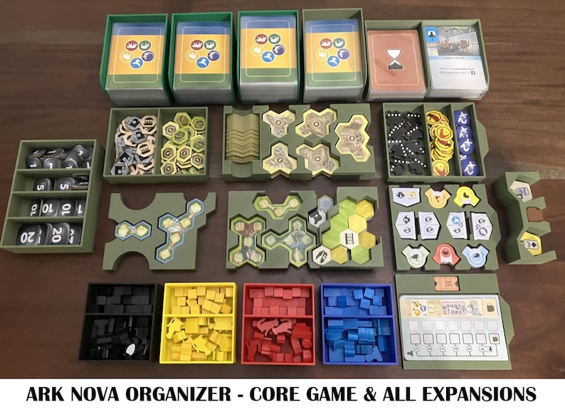 Ark Nova Fully 3D Printed Organizer - Core Game & All Expansions - Etsy