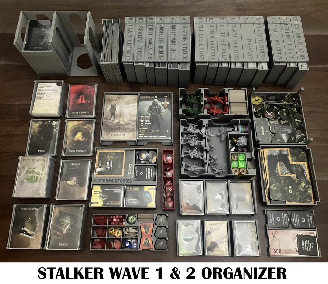 Stalker Wave 1 & 2 3D Printable Organizer - Core Game, Stretch Goals ...