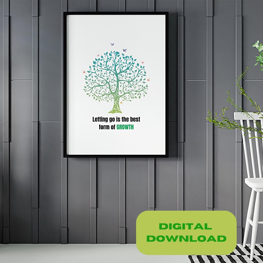 Print, Letting Go is the Best Form of Growth, Quotes, Print, Wall Art ...